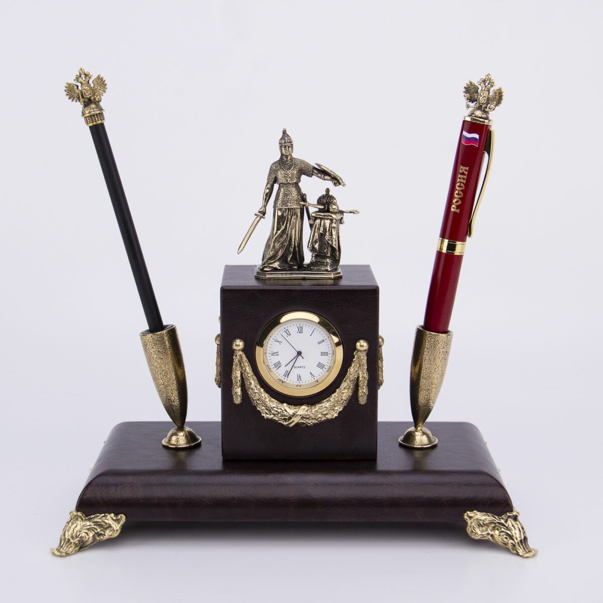 Настольный набор "Державный" с часами