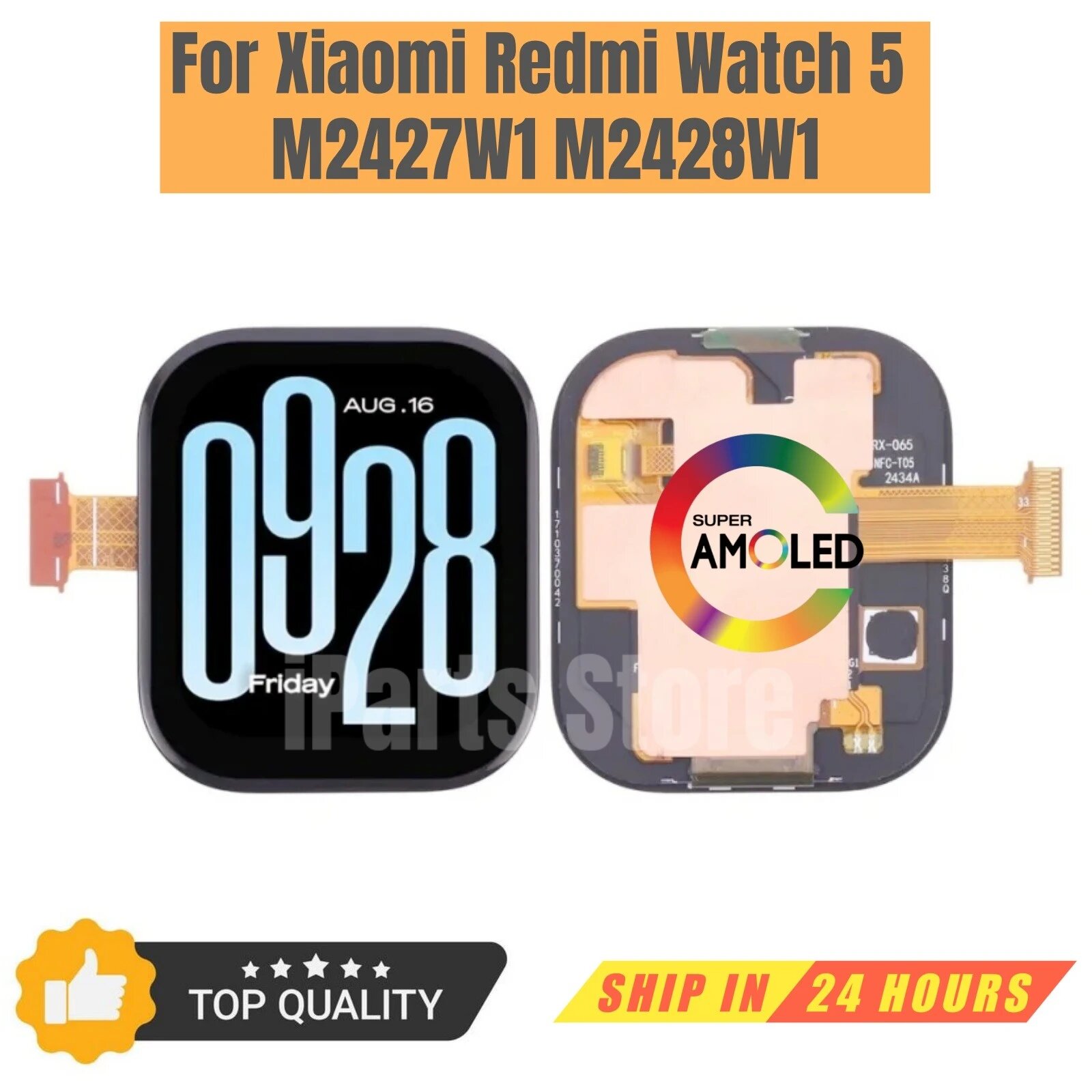 Замена iParts, новый дисплей для Xiaomi Redmi Watch 5 Watch5 M2427W1 M2428W1, 2,1-дюймовый сенсорный экран AMOLED в сборе OEM