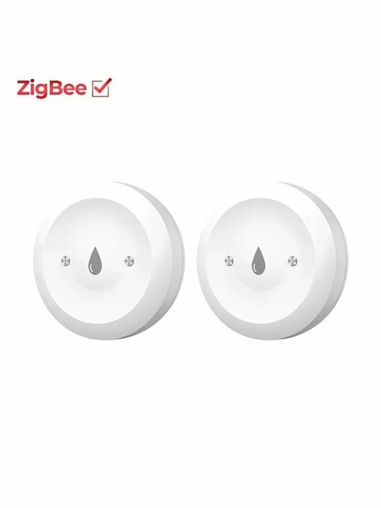 Датчик утечки воды ZigBee Датчик влаги, протечки, дождя,2 шт.