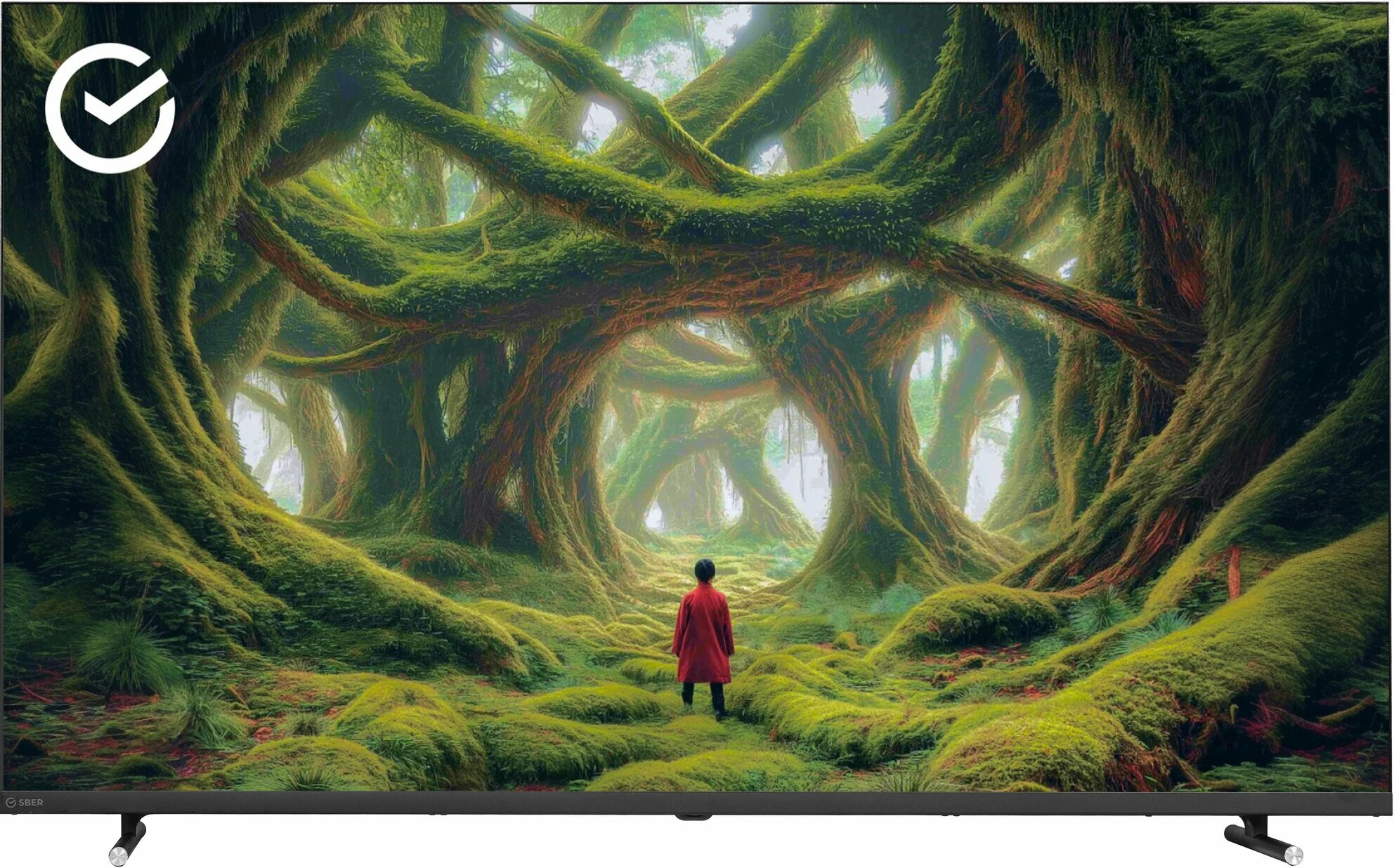 55" (139 см) Телевизор Sber SDX-55U4139, черный (Direct LED, 4K UltraHD, Wi-Fi, 60 Гц, Салют ТВ)