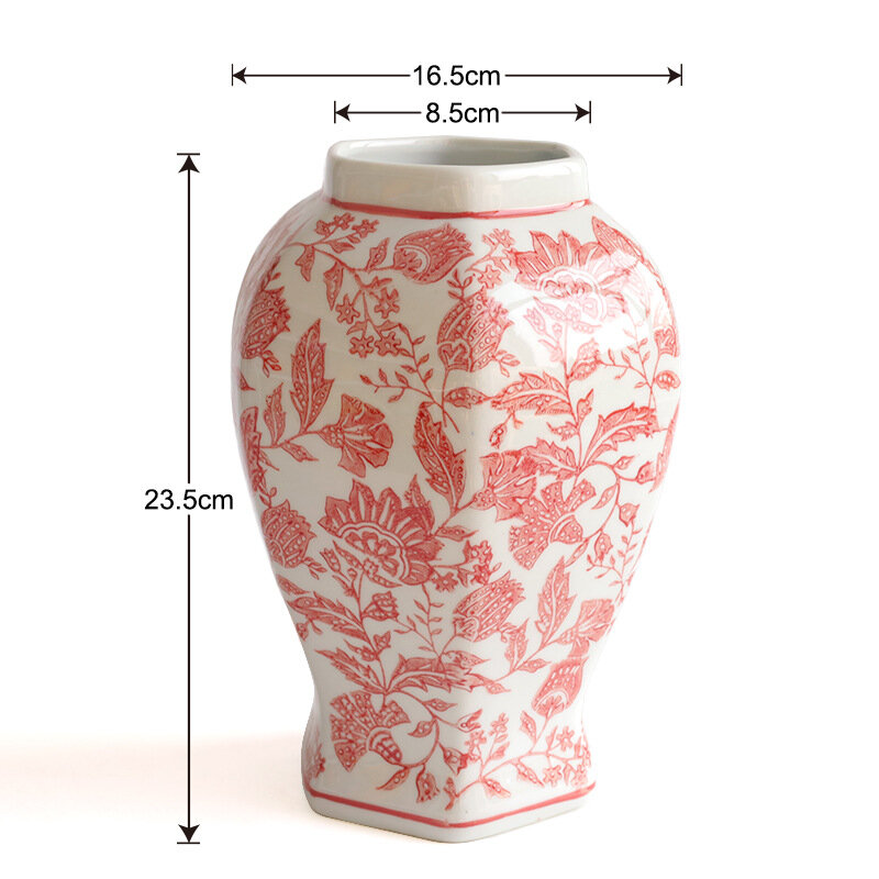 2026 Керамическая ваза из Цзиндэчжэня, новый китайский стиль, сине-белая фарфоровая ваза, розовая ваза, гидропонная цветочная композиция, декоративное украшение для гостиной