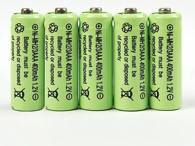Батарейки мизинчиковые , Аккумулятор 2/3 AAA NI-MH 1.2v 400mah с Ni лентой под пайку 30-0.5x10.5мм