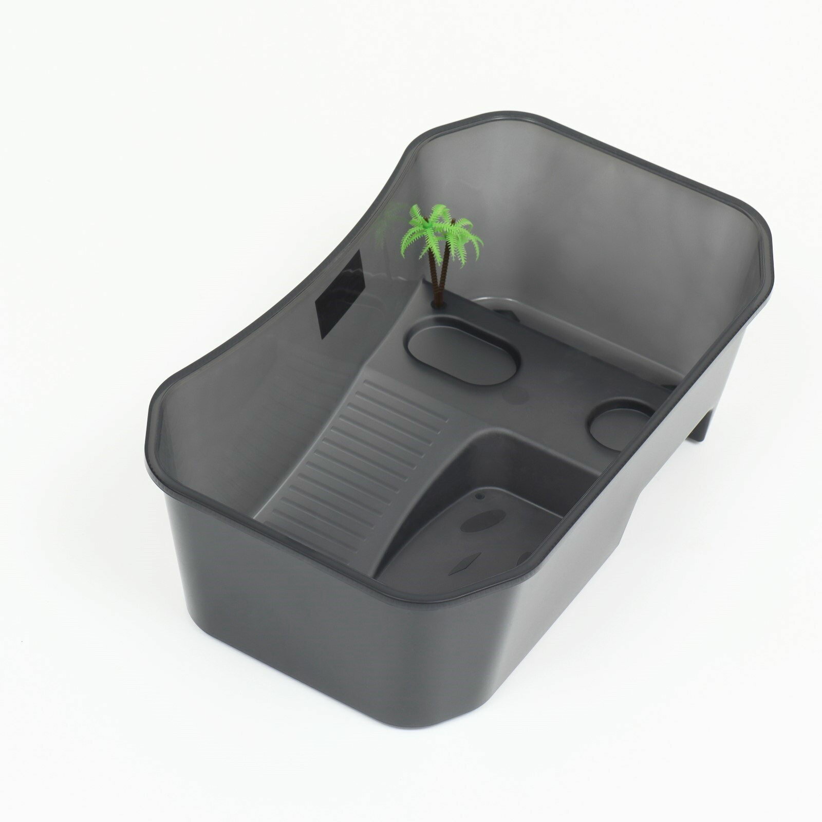 Отсадник для черепах, 40 x 24.5 x 13 см, черный, тип освещения: освещение не предусмотрено