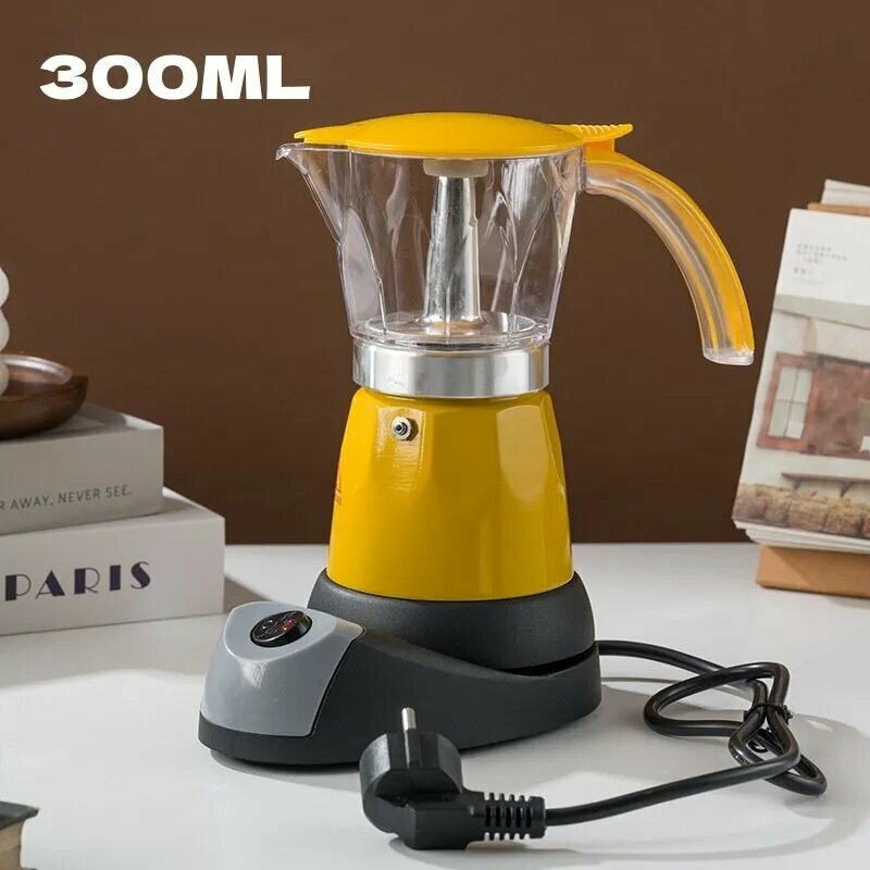 Кофеварка гейзерная KFJ-12201, желтый