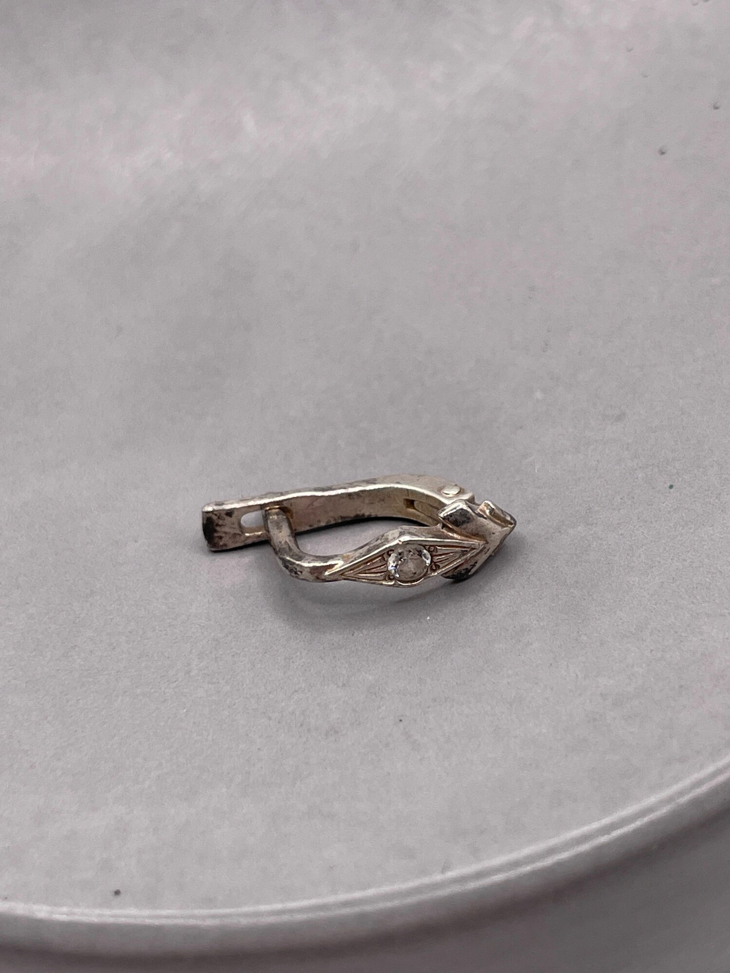 Серьга серебрение, клеймо, под винтаж