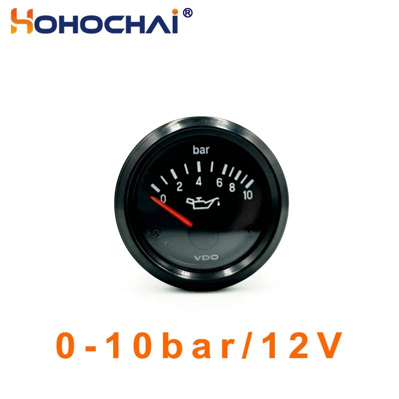 0-25 бар, 5 бар, 0-10 бар, VDO, манометр масла, дизельный генератор, детали, автомобиль, экскаваторы, инженерные аксессуары для транспортных средств 12 В/24 В 0-10bar 12V