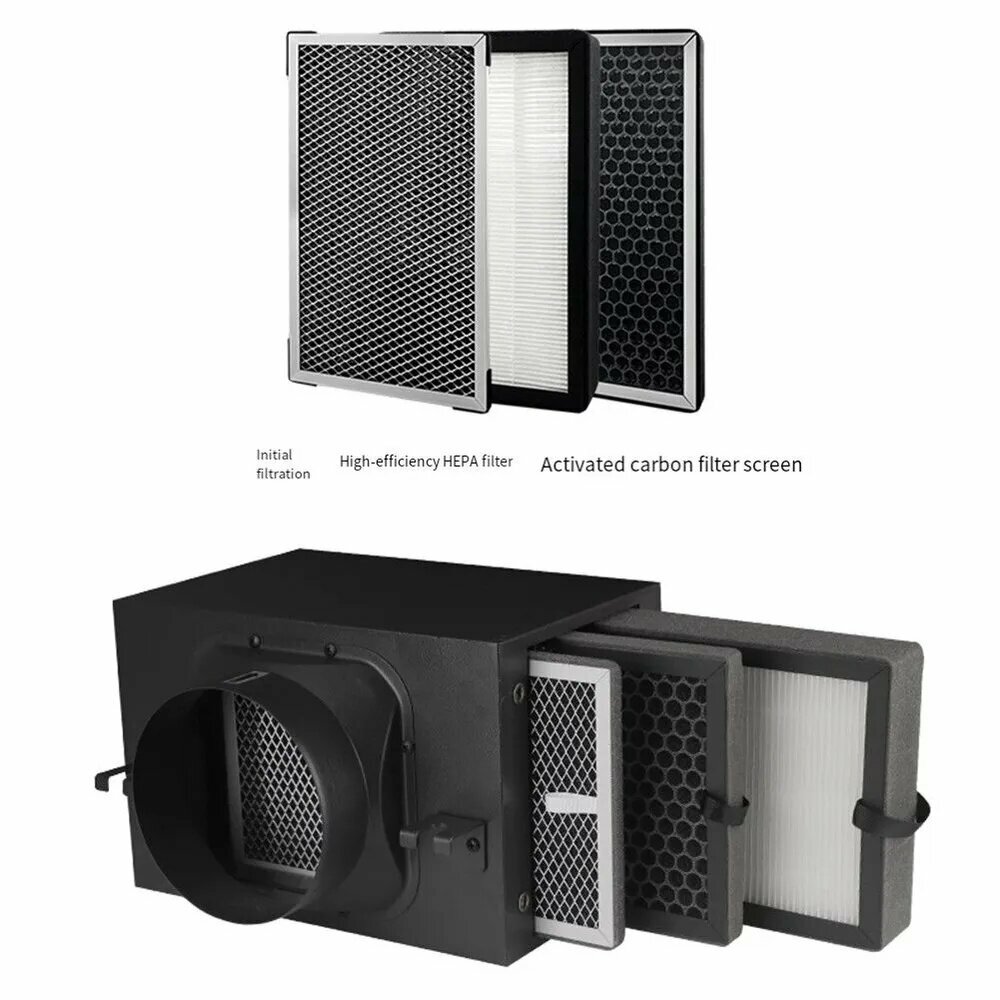 Система подачи свежего воздуха канальный вентилятор блок очистки начального эффекта воздуха высокоэффективный предварительный фильтр для удаления запаха, дымка и пыли