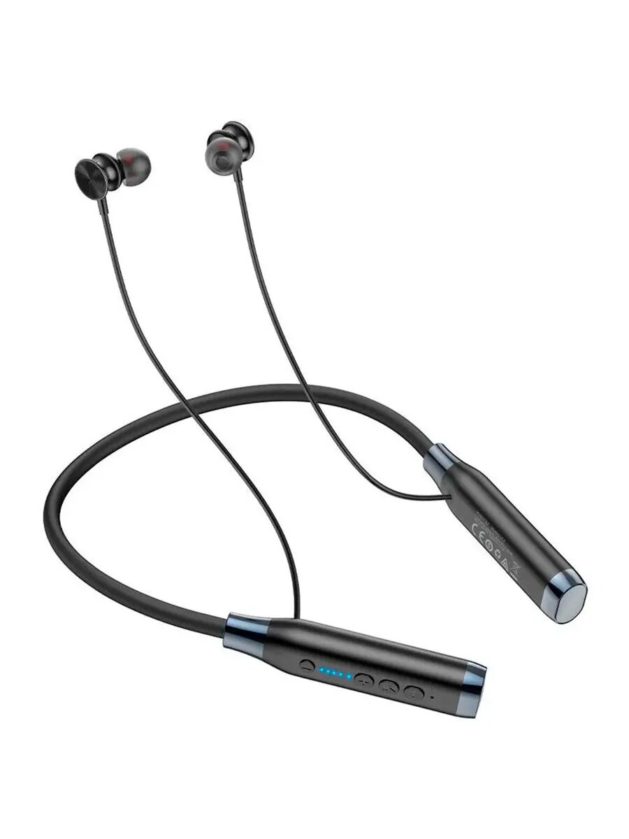 Наушники Bluetooth с микрофоном Hoco ES62, магнитные, цвет черный / беспроводные на шею