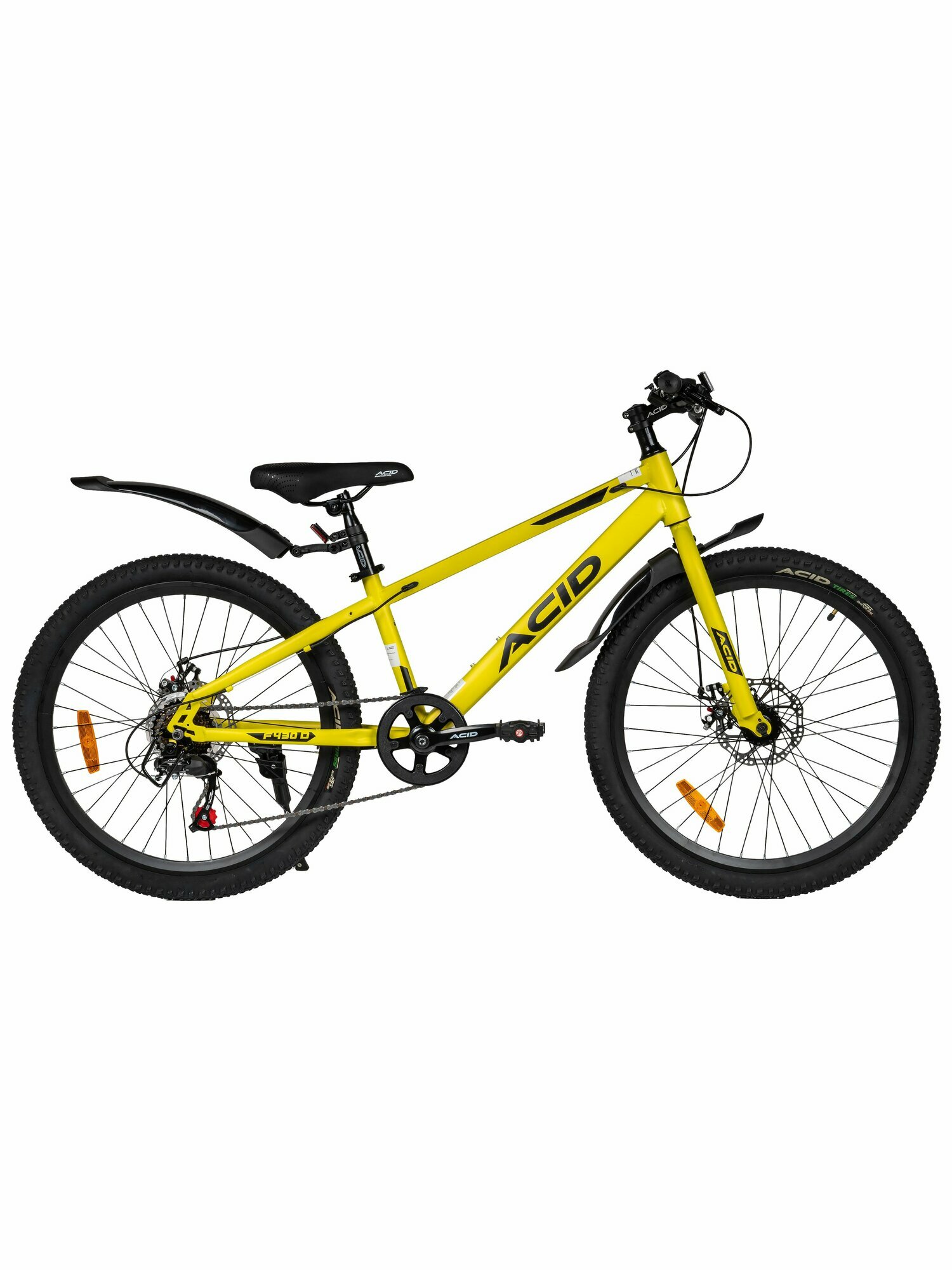 Велосипед подростковый горный колеса 24' ACID F 430 D рама 12" лимонно-зеленый-черный