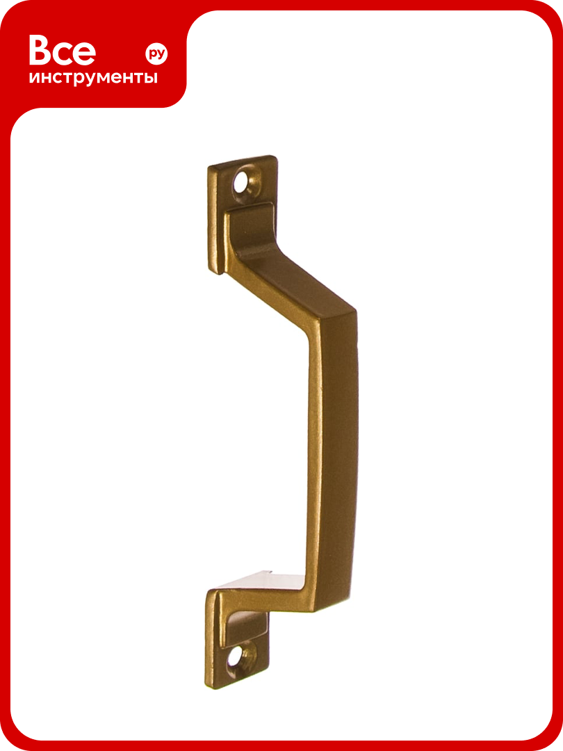 Ручка-скоба нора-м РС -50 мм золото 6791, силумин, золотое покрытие, подходит для деревянных и металлических дверей