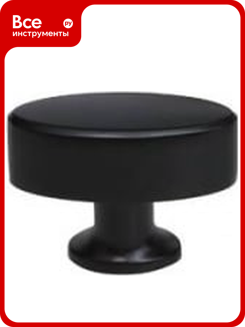 Ручка-кнопка MAKMART отделка черный матовый M5320. K. MB