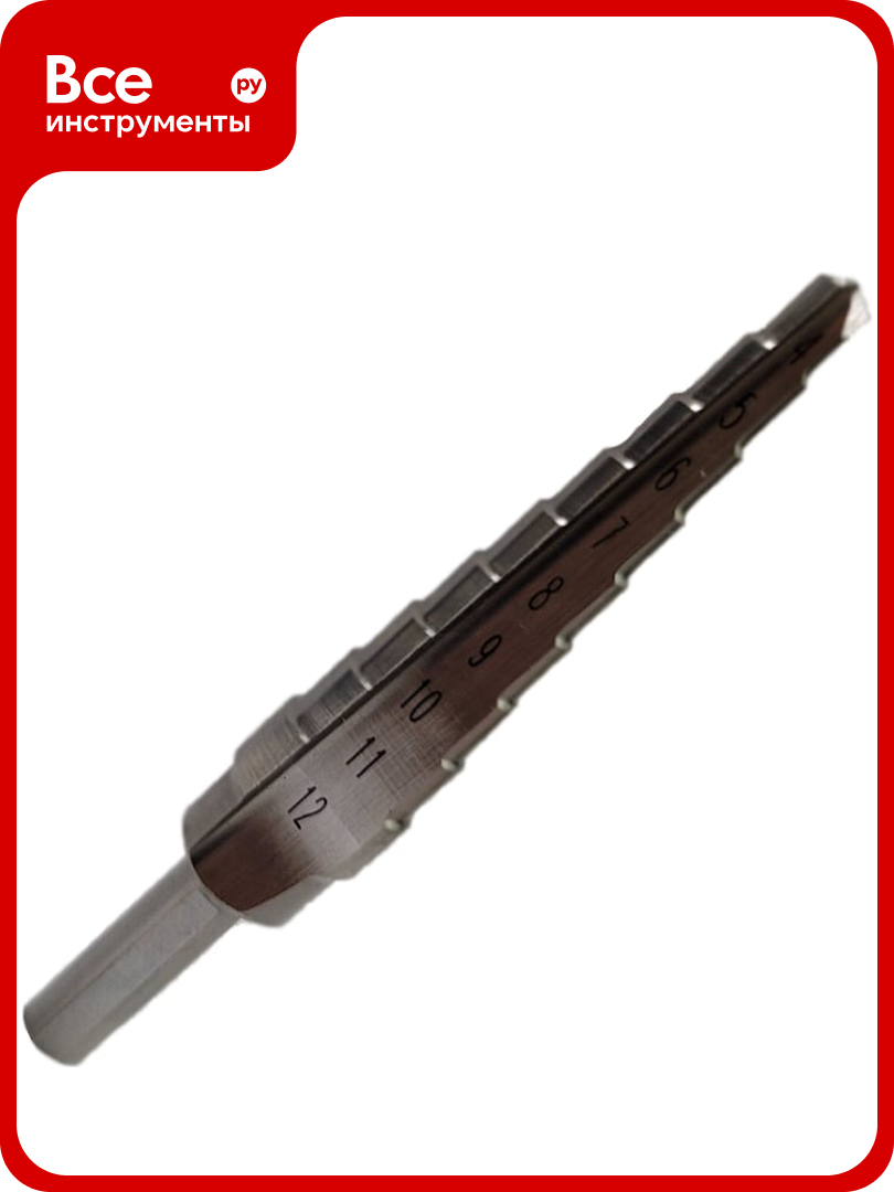 Сверло ступенчатое (4-12 мм; 9 ступеней) KORNOR 10700020