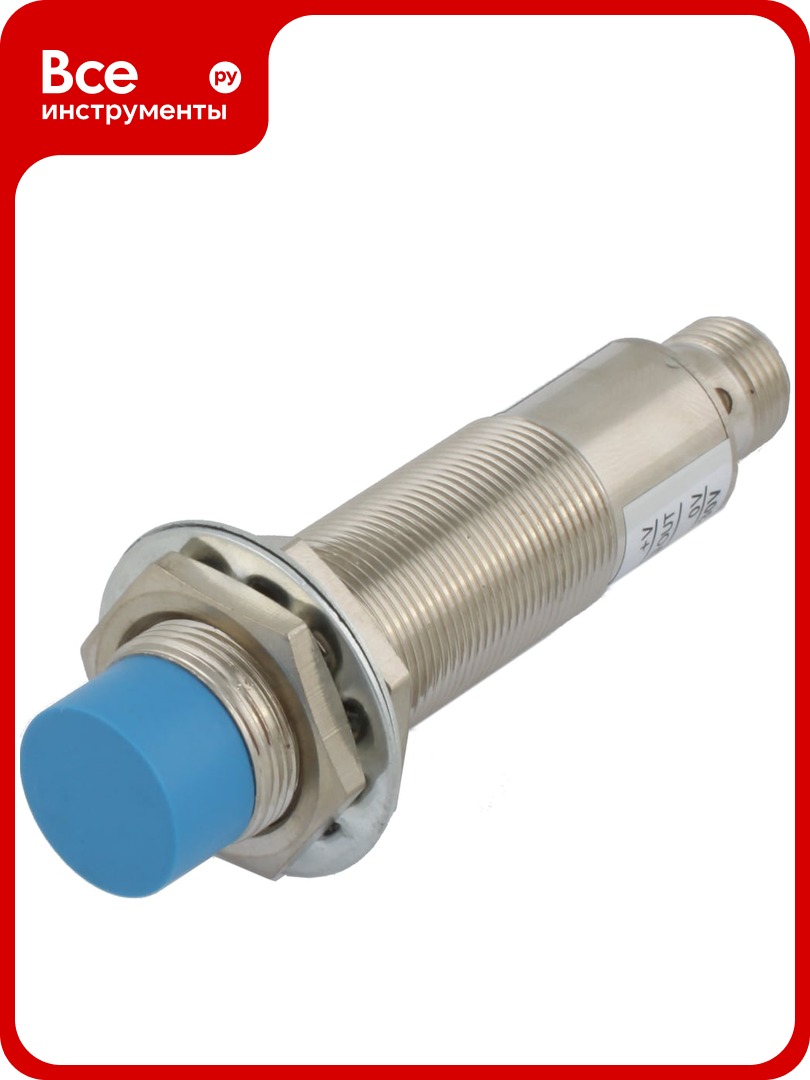 Индуктивный неэкранированный датчик INNOCONT M18x1, цилиндрический корпус, выступающий монтаж, степень защиты