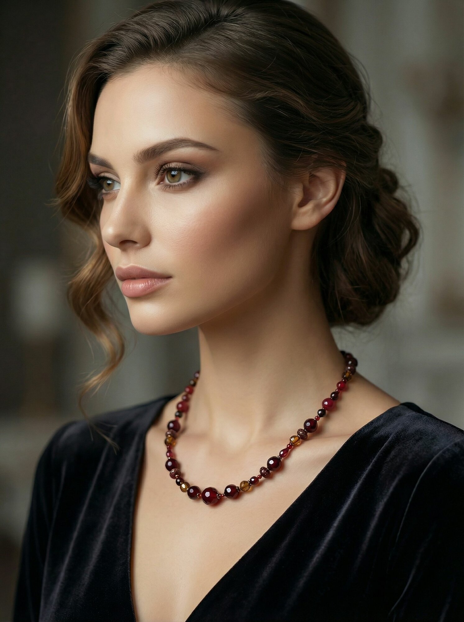 Бусы Diana Savitskaya, агат