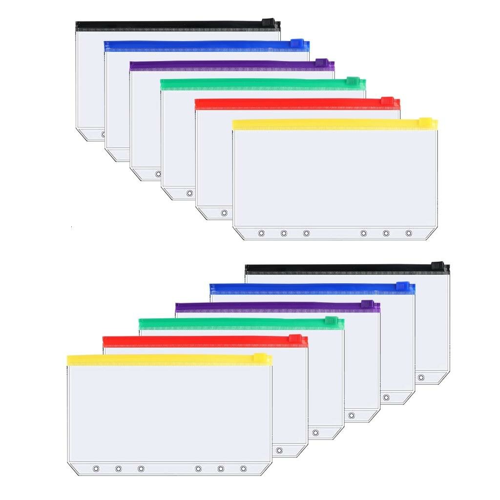 Конверты для денег (12/15/30 шт.), Цветная застежка - молния12 формата А5