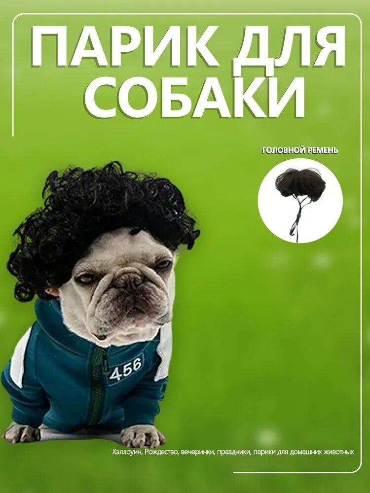 Украшения из собачьих париков и кошачьих париков, кудряшки для хэллоуина и рождественских украшений, натуральный цвет волос