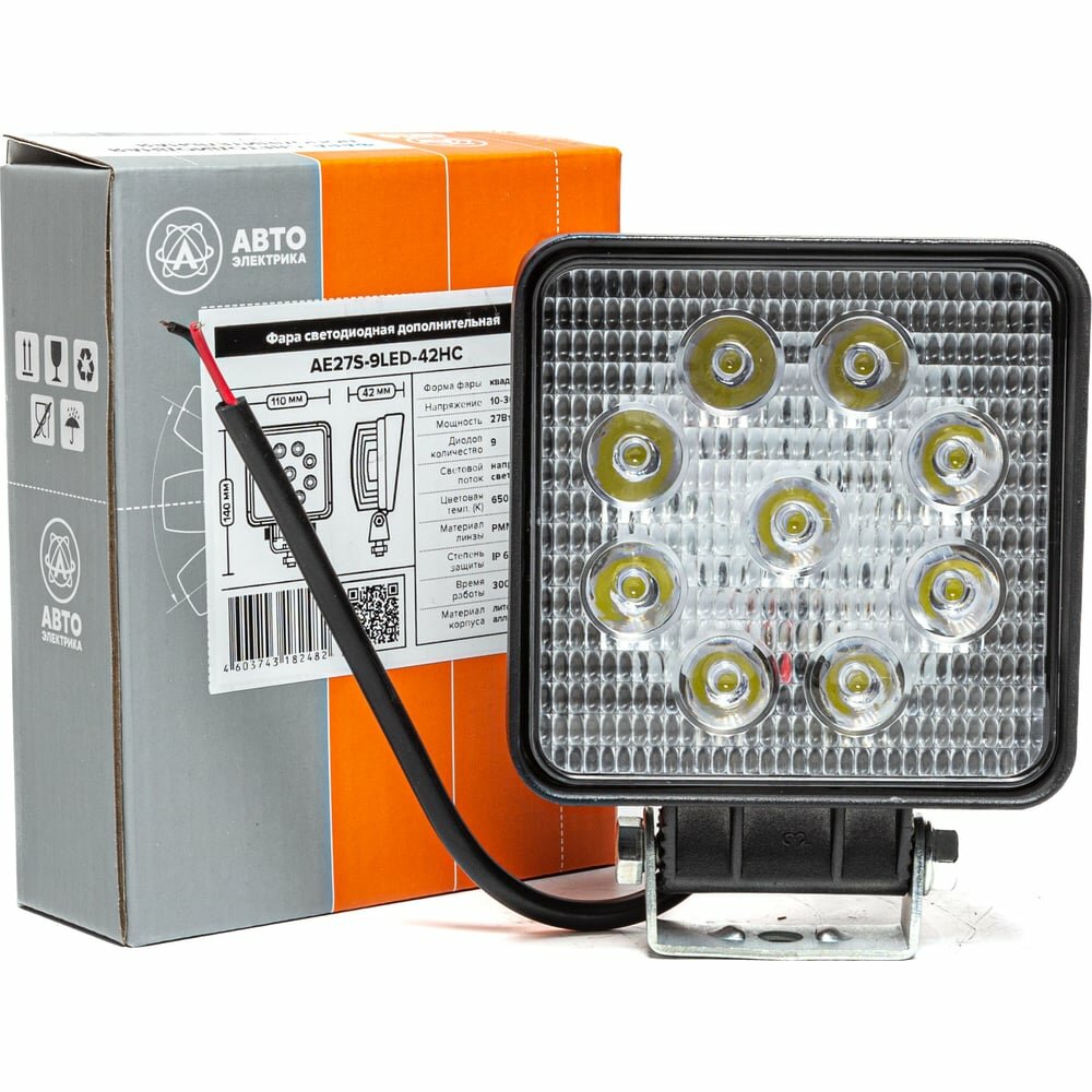 Квадратная фара рабочего света автоэлектрика 09.1881