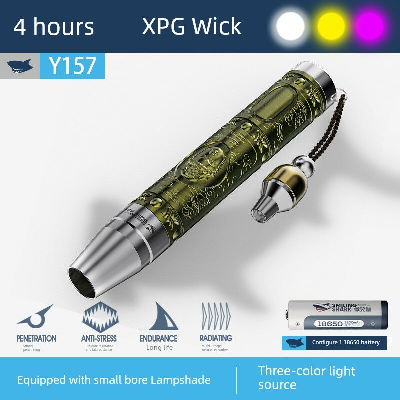 Светодиодная лампа для инкубации Smiling Shark, холодный свет, мощный перезаряжаемый фонарик для яиц, для освещения и