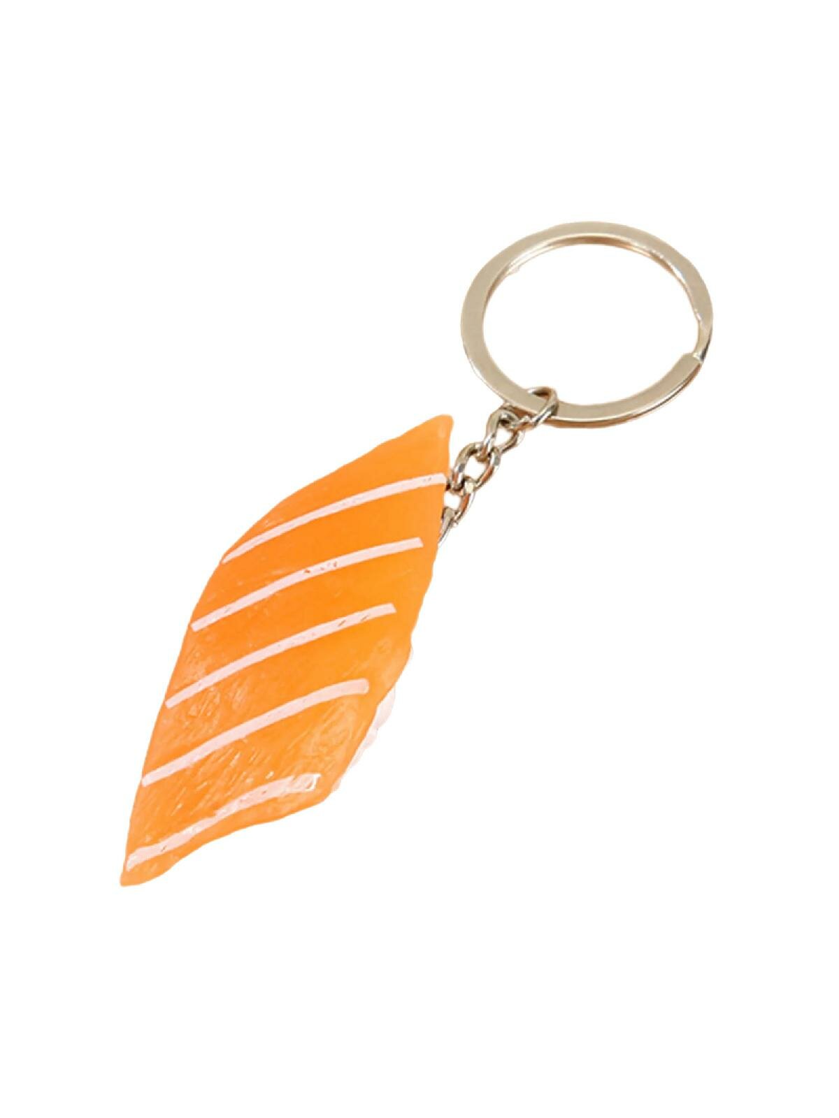 Яркий реалистичный брелок для суши с лососем Аксессуар в стиле японской кухни