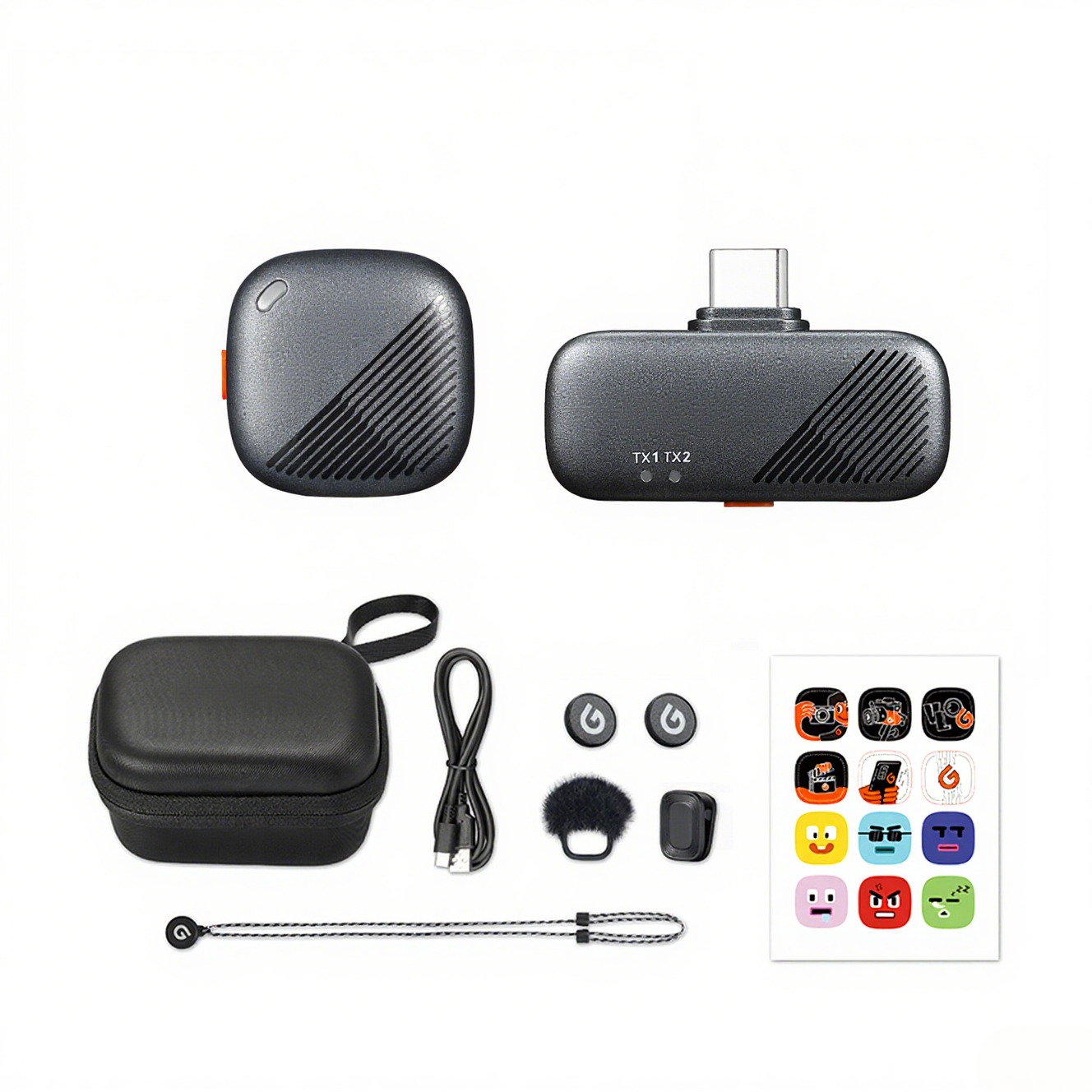 Беспроводная микросистема Cube-SL Kit1 One-Trigger-One 2.4 ГГц, магнитные мини-микрофоны, двухрежимное шумоподавление, дальность передачи 300 м, управление записью, встроенные аккумуляторы, замена для iPhone