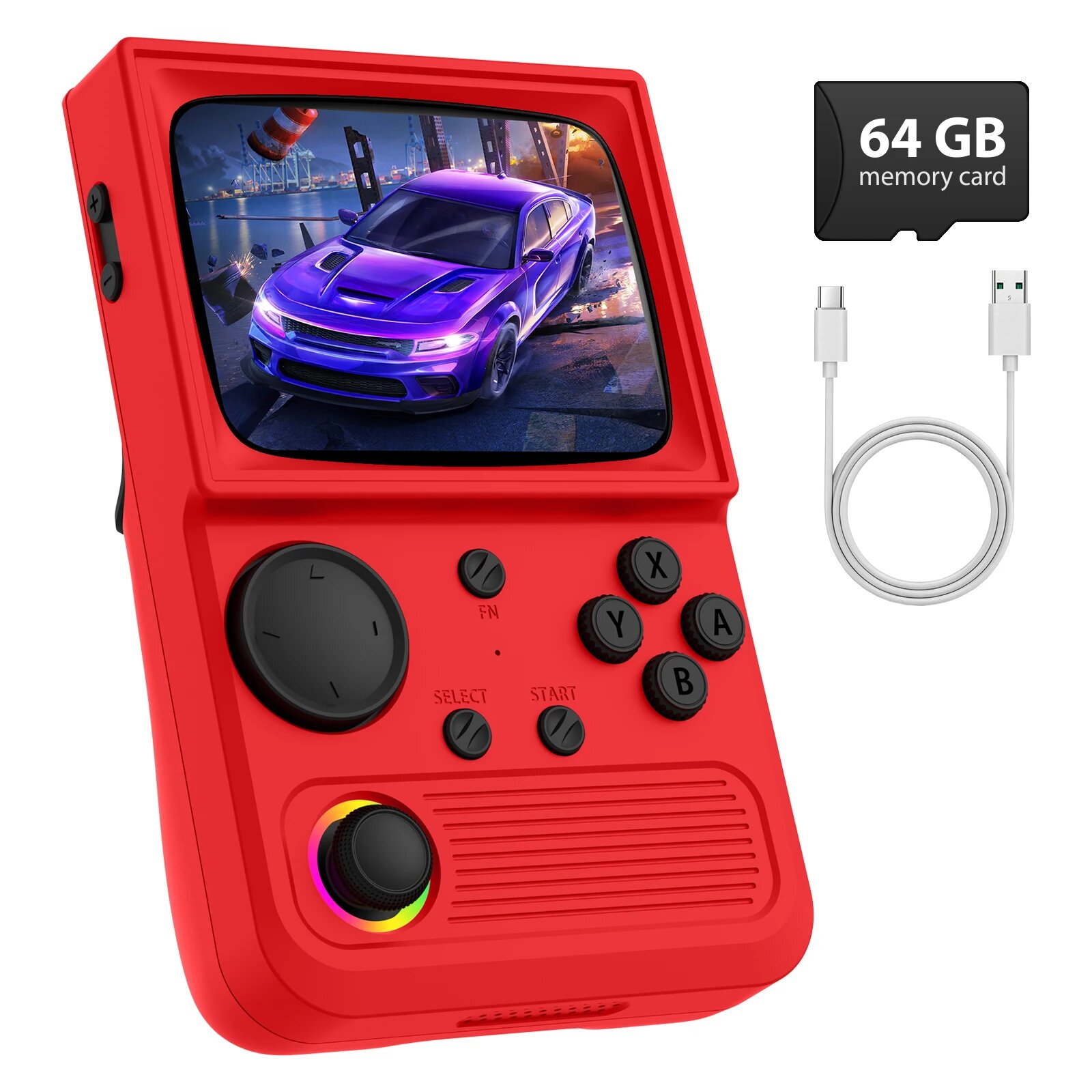 AISLPC R36T Портативная игровая консоль 18000+ игр 128GB, R36T Red