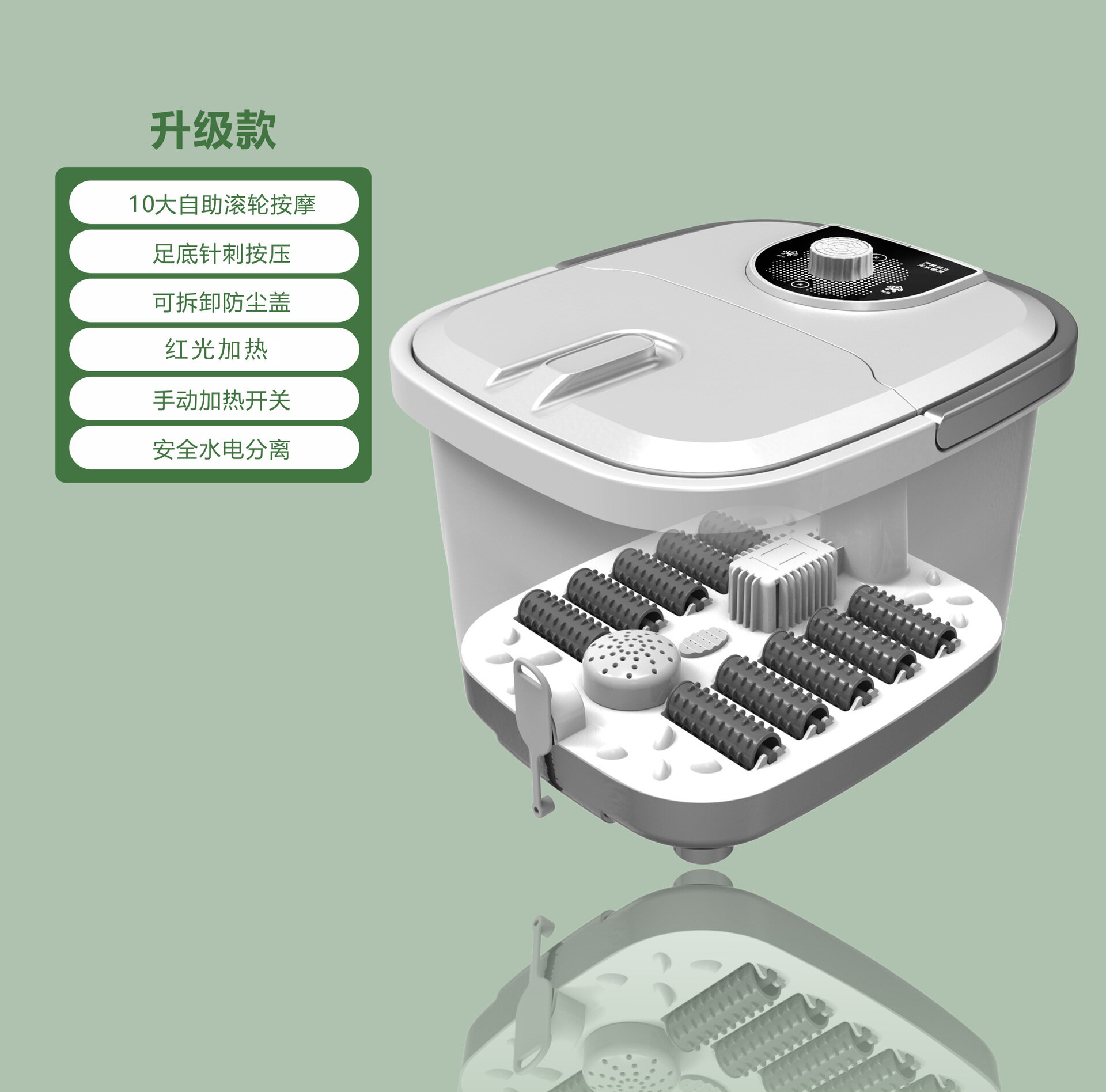 Глубокая ванночка для ног с пузырьками, многофункциональная ванночка для замачивания ног, электрический массажер, домашний обогрев, ванночка для мытья ног с постоянной температурой и паром