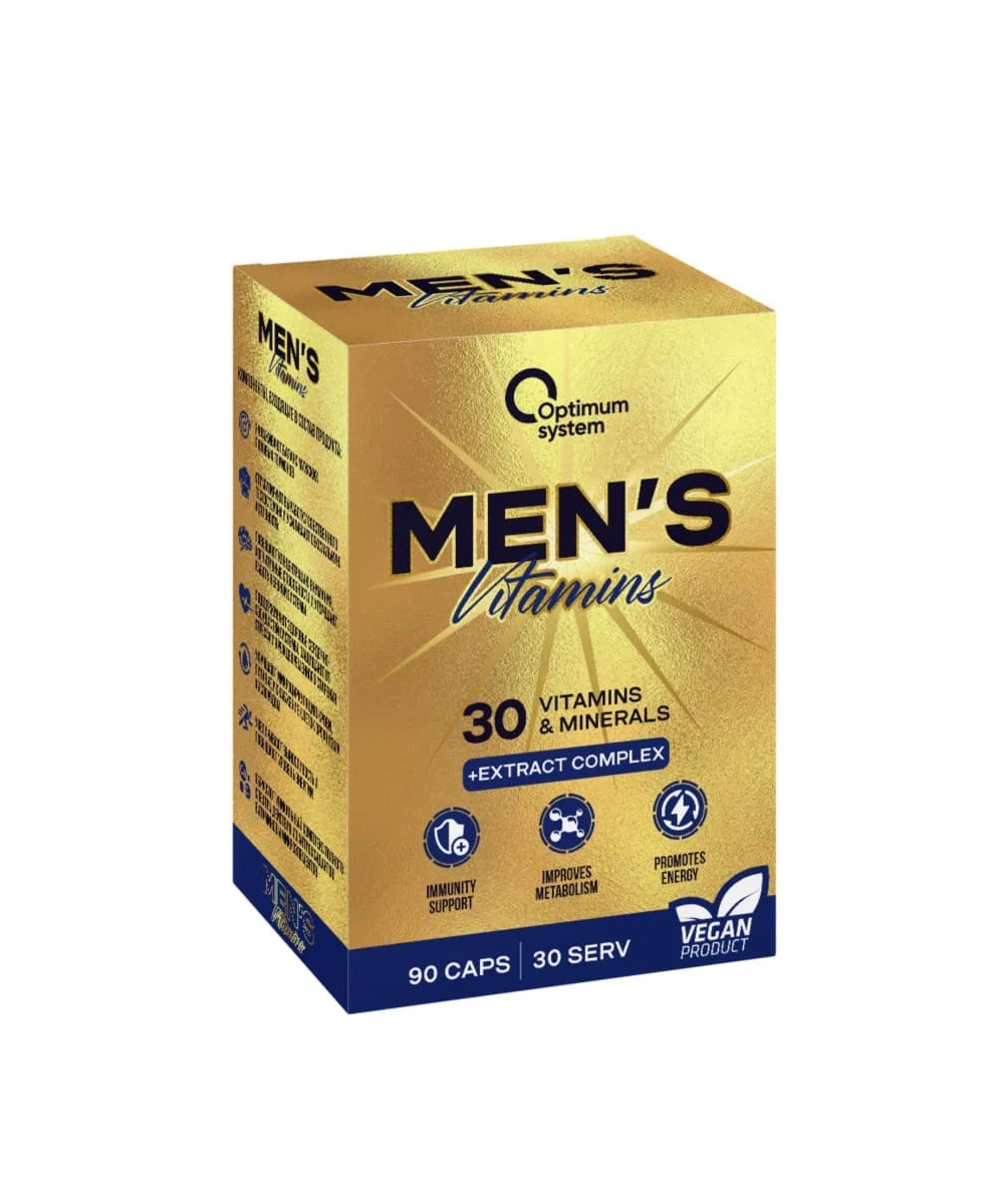 Optimum System Gold Series Men's Vitamins Forte, Витамины мужские форте 90 капсул