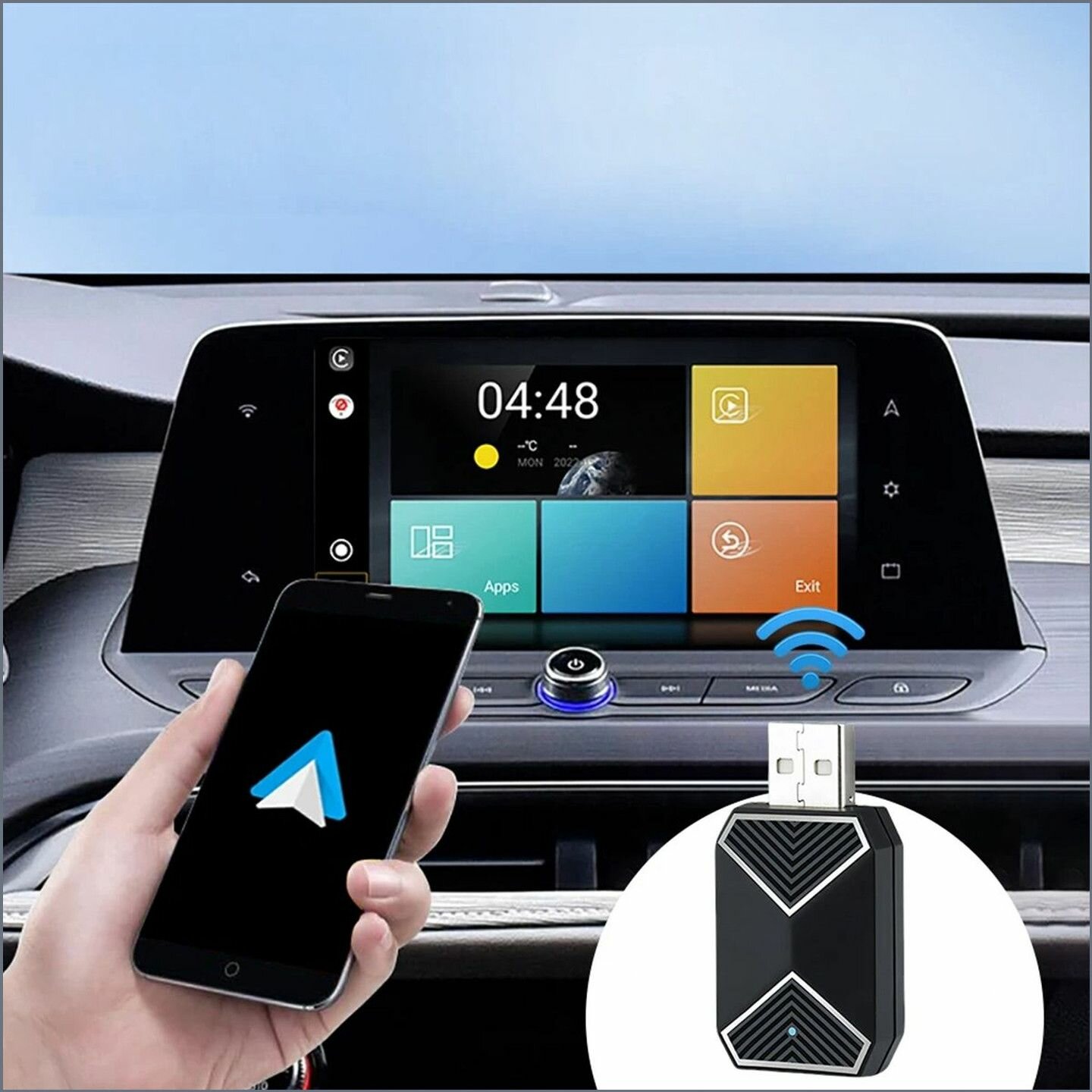 Беспроводной CarPlay Auto Mini Box BT WiFi Carplay Dongle USB Plug&Play для Android 11