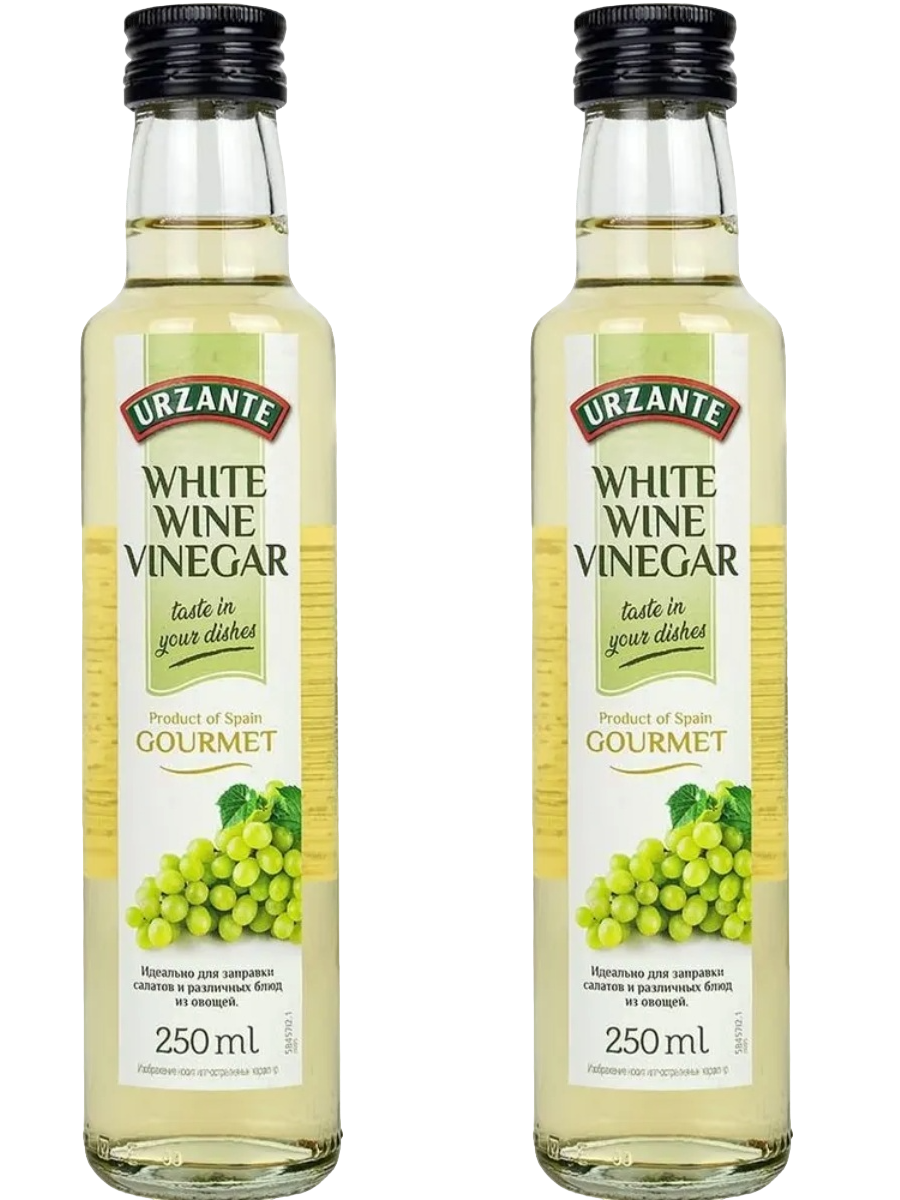 Уксус Urzante White wine vinegar Винный белый, 2шт по 250мл