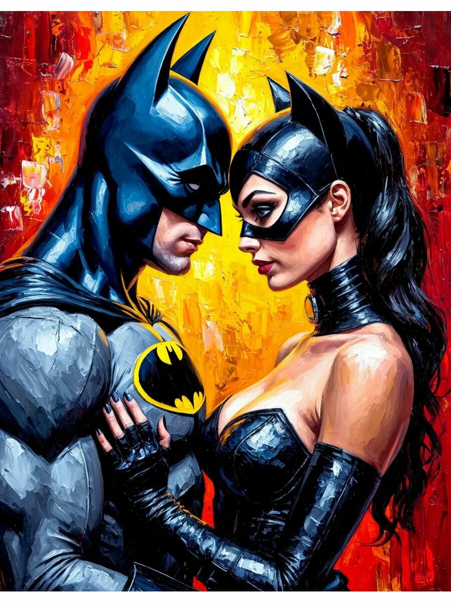 Картина по номерам Любовь Бэтмена 40х50 см Toys hobby