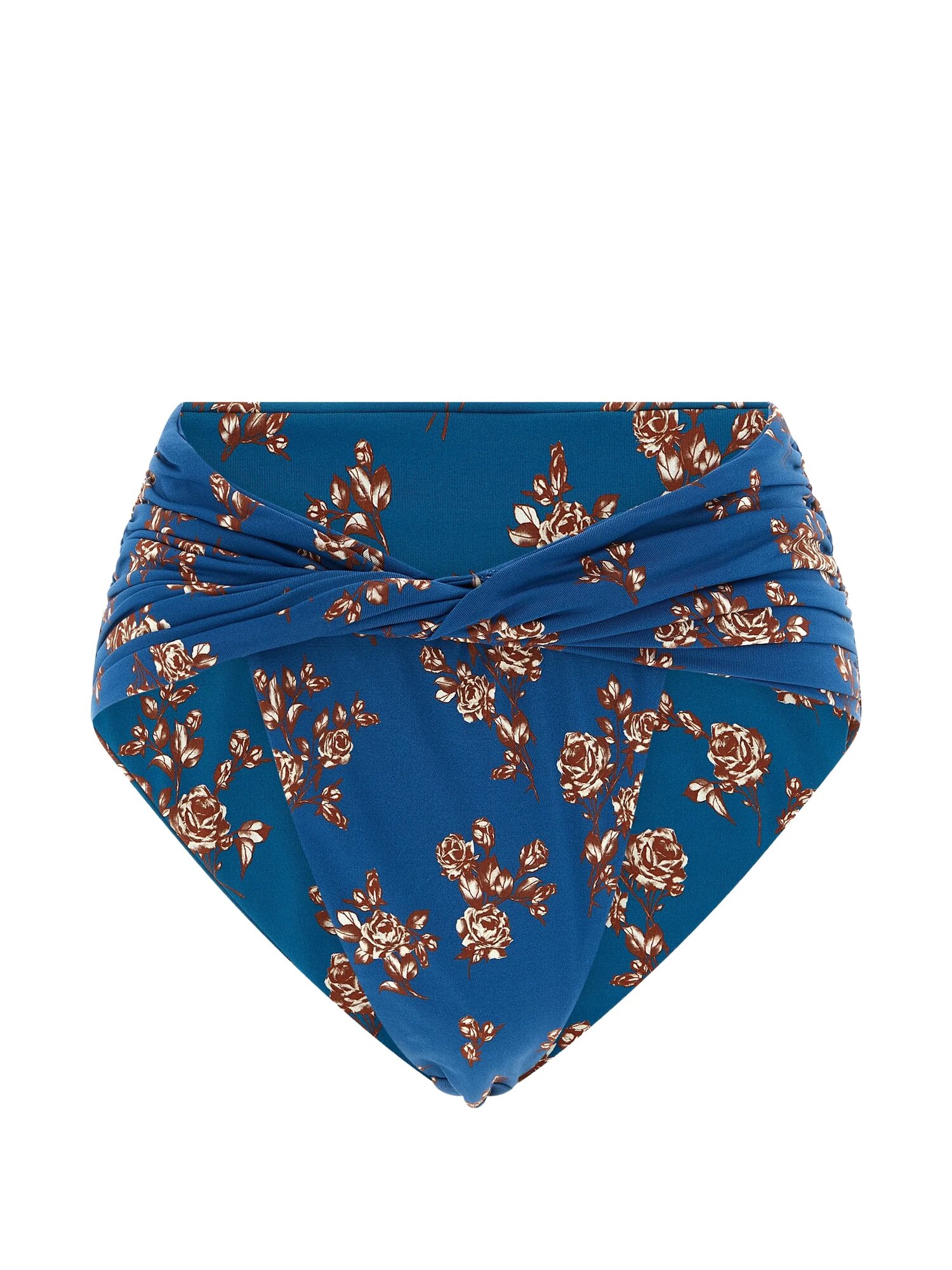 Купальник Floral-print ruched bikini briefs