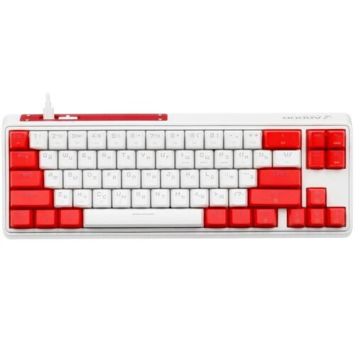 Клавиатура проводная+беспроводная ARDOR GAMING Caster [AG-FL-Ca68GY-W-SH-G-WL] [механическая Gateron