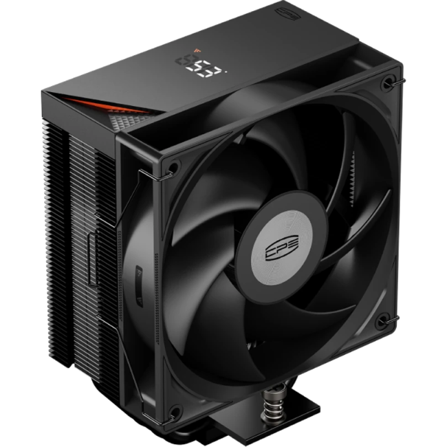 PcCooler RT500 Digital BK Кулер для процессора/ PCCooler RT500 Digital BK (240W, 4-pin PWM, LED temp, 152mm, Al/Cu, 5x