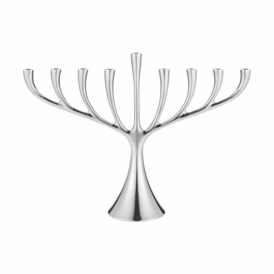 Девятисвечник (менора) Cobra, Constantin Wortmann для Georg Jensen, 27см, цвет серебро