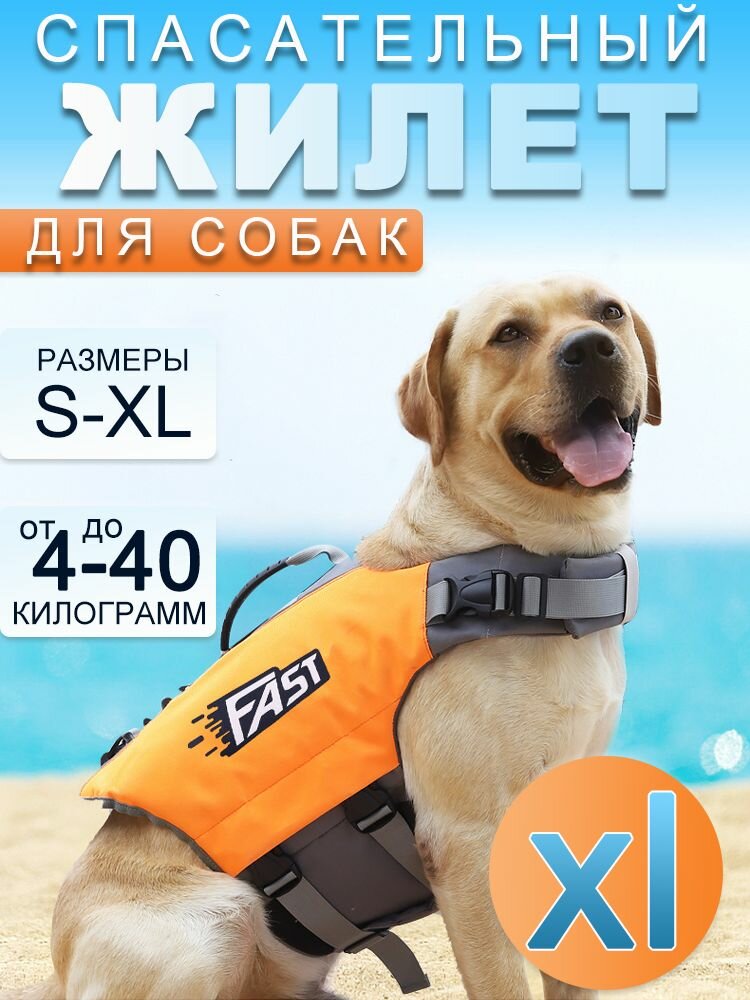 Оранжевый летний купальник для собак, товары для питомцев, размер XL