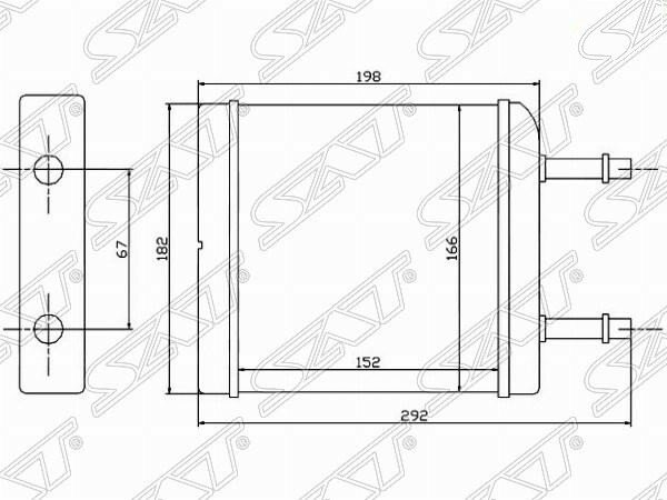 Радиатор SAT ST-DW10-395-0 отопителя салона Daewoo Matiz 97-00