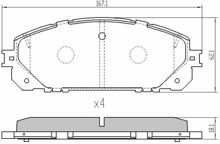 Колодки тормозные SAT ST-68212327AA спереди Jeep Cherokee 13-21