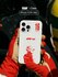 Чехол Yamcase для iPhone 15 Pro Max, силиконовый, белый/красный, защита камеры