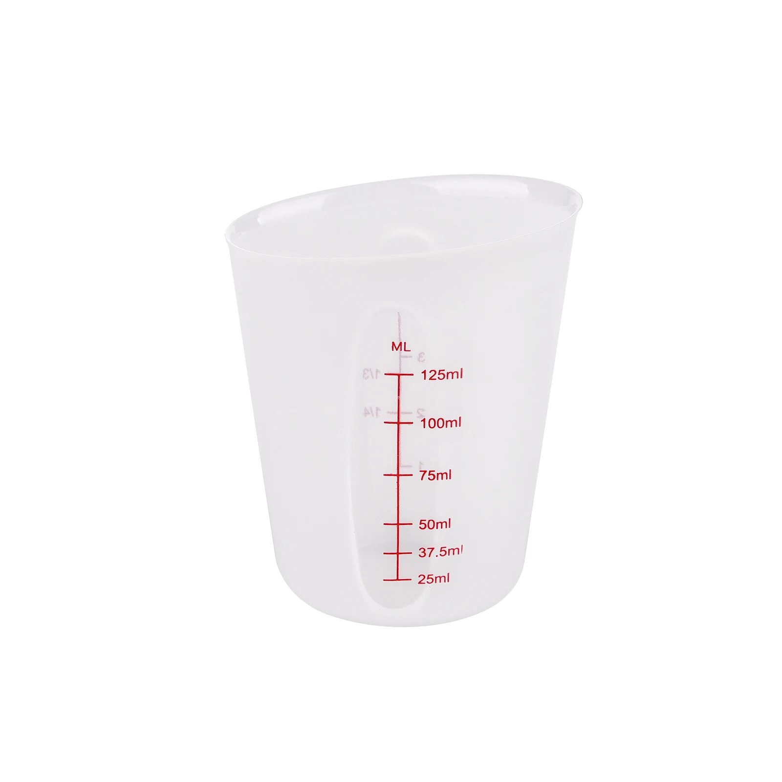 Мерная чашка силиконовая белая 125ml-D
