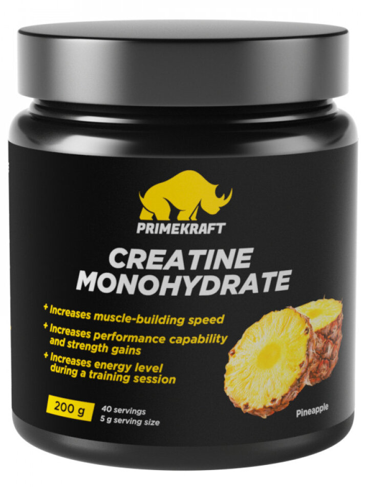 Креатин моногидрат PRIMEKRAFT Creatine Monohydrate 4500 mg 200 г, Ананас