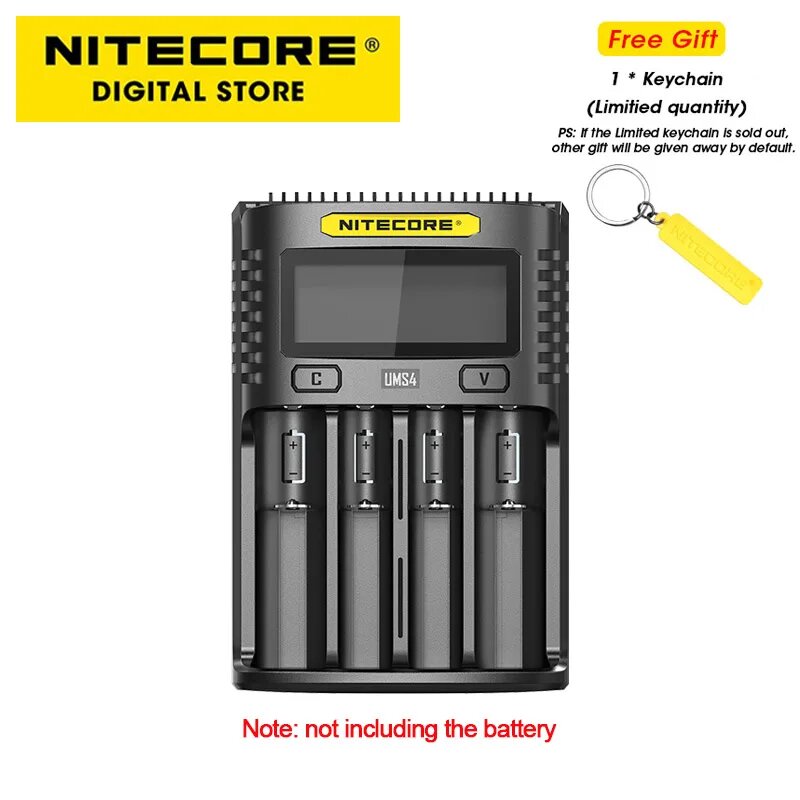 NITECORE UMS4 Зарядное устройство для аккумуляторов 4 слота 18Вт