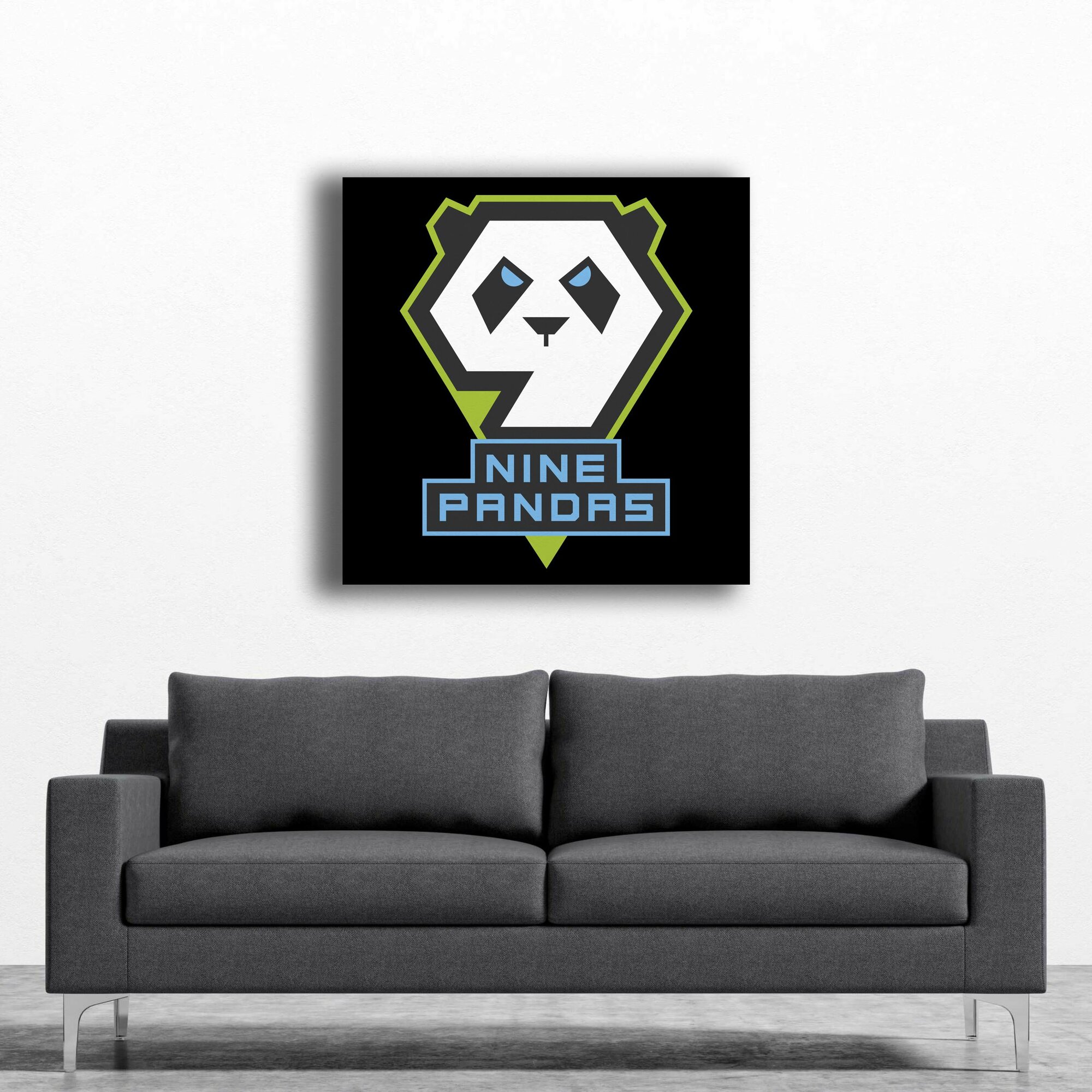 Интерьерная картина на холсте / Киберспорт / Nine Pandas 60*60