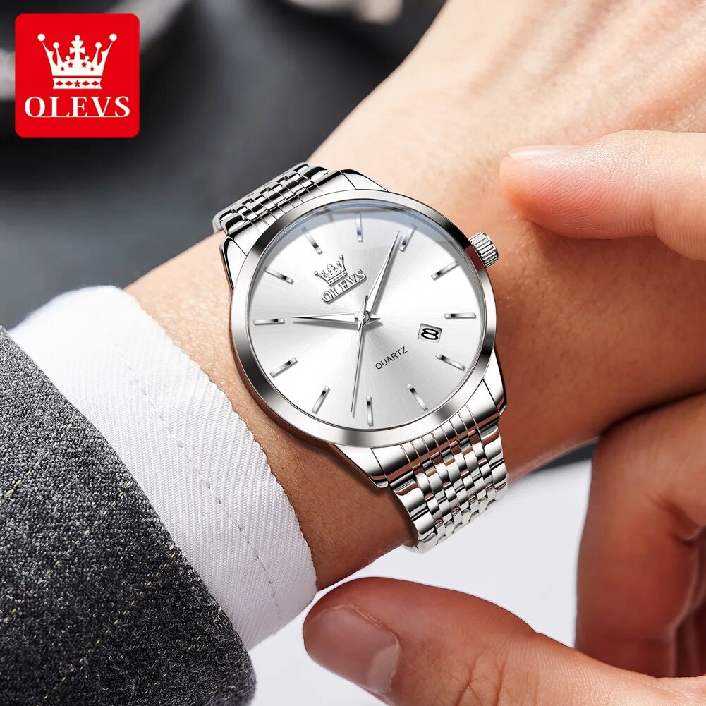Наручные часы Olevs, silver/white — фото 1