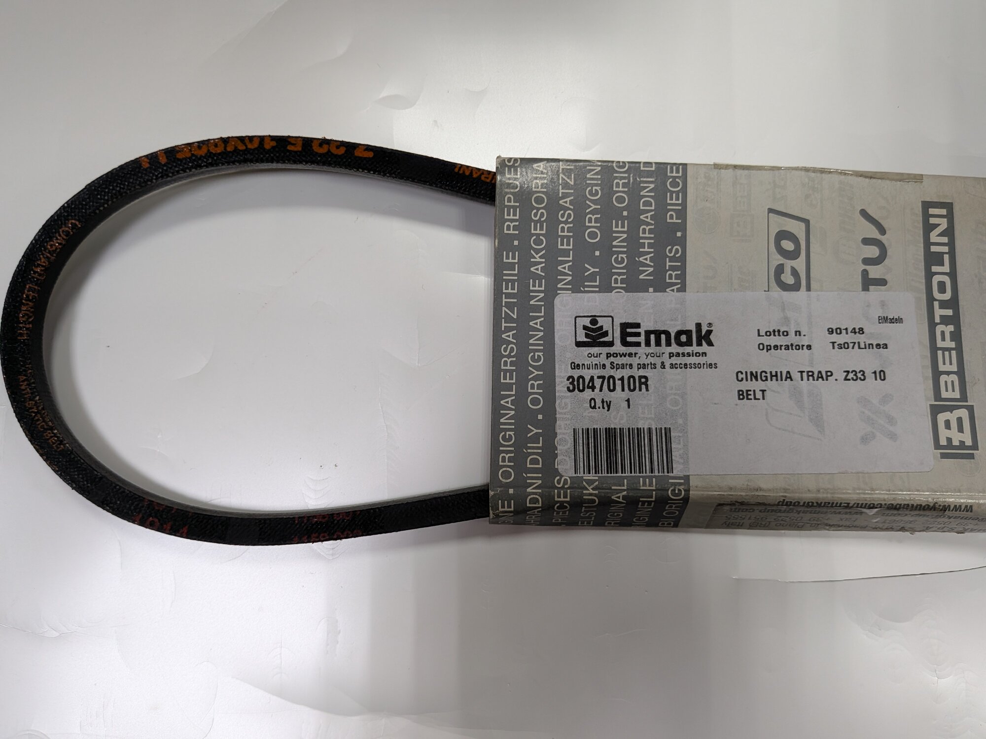 Ремень Oleo-Mac (Emak), для газонокосилки Oleo-Mac MAX 48 TBXM, оригинал, арт. 3047-010R