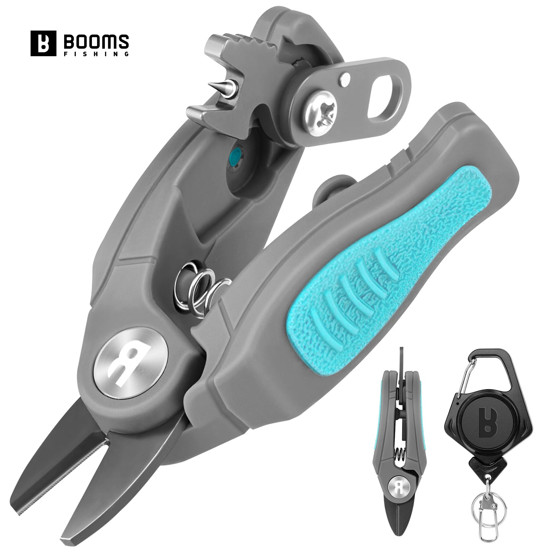 Ножницы для лески Booms Fishing из нержавеющей стали Lake Blue