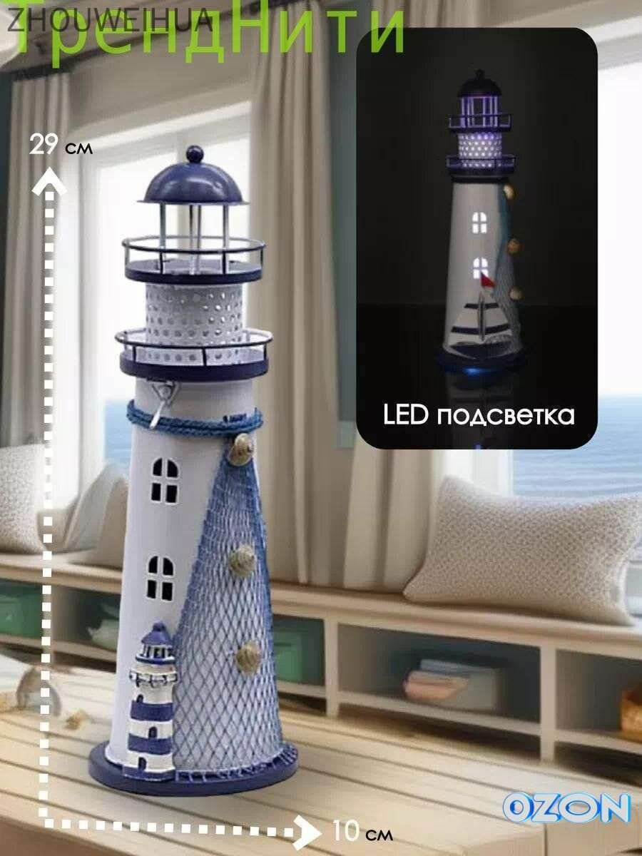 Сувенир-ночник Маяк 29 см / LED подсветка
