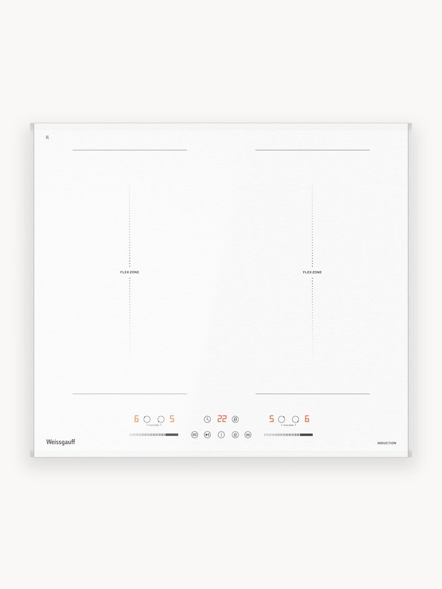 Индукционная варочная панель с инвертором и слайдером Weissgauff HI 642 WFZG, Свободная зона Flex Zone