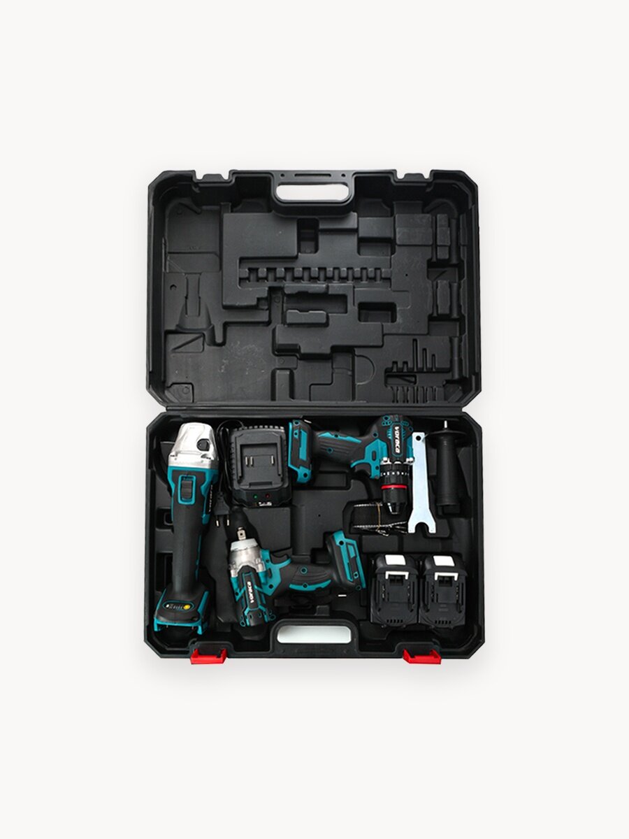 Набор электроинструментов аккумуляторных 3в1 21V /болгарка, гайковерт, дрель шуруповерт