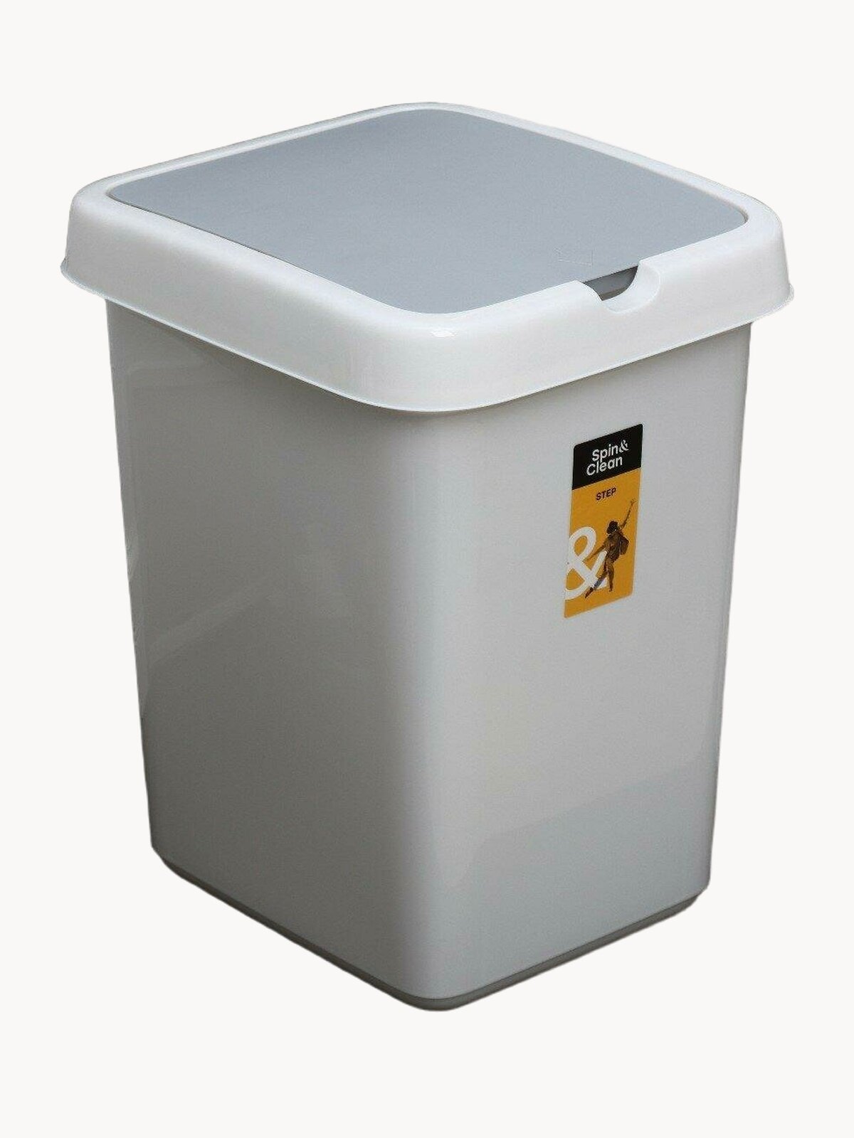 Контейнер для мусора 25л, 29,5х33,5х42см, "Step", квадратный, цвет микс