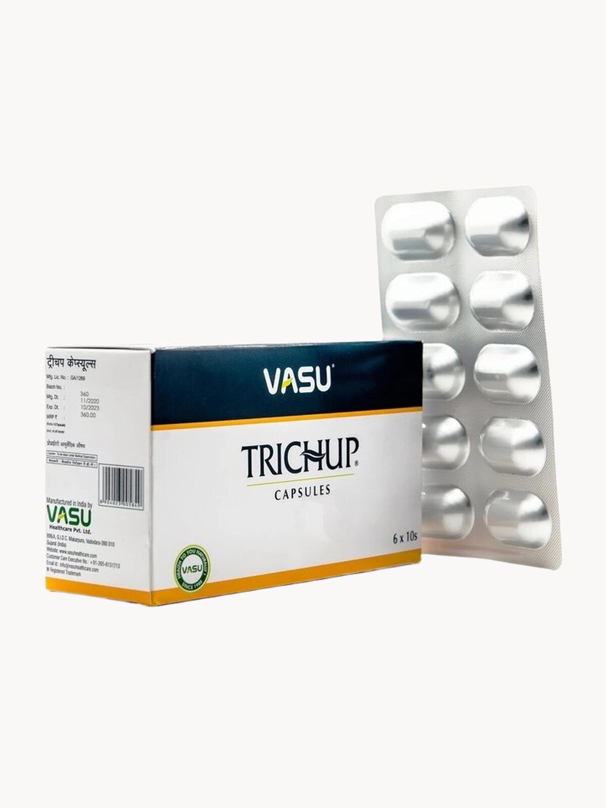 Тричуп для роста волос и против выпадения Trichup Tablet Vasu Health 10 капс.